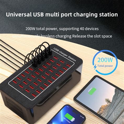 Ports Multi Port Usb Charger Station Port Usb Hub W Universal Desktop Fast