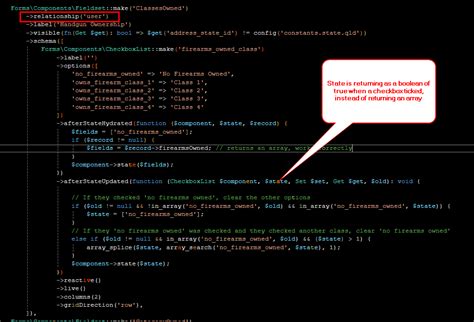 Checkboxlist Bug When Used Inside Fieldset With Relationship Filament