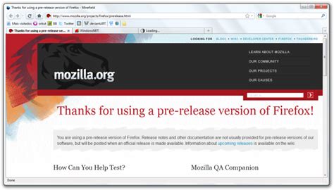 Novo Alpha Do Firefox 3 7 Traz Aero Ativado Windowsnet