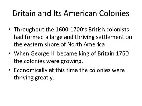 Ch 6 Section 4 The American Revolution Britain