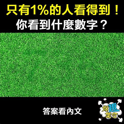 只有1％的人看得到！你看到什麼數字？