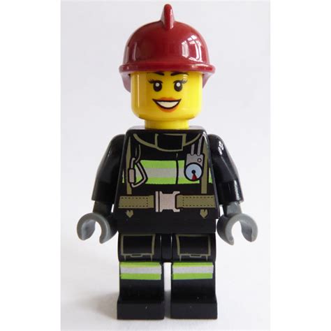 LEGO Female Firefighter With Dark Red Helmet Minifigure Brick Owl LEGO Marketplace