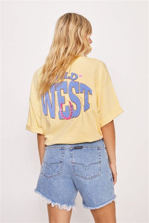 Wild West Oversized Graphic T Shirt Nasty Gal