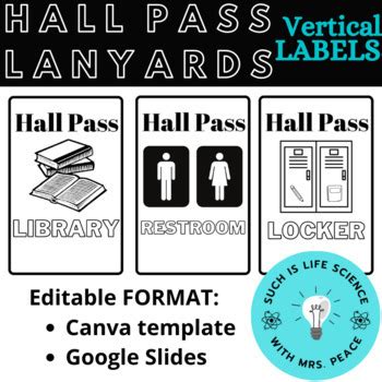 Middle School Hall Pass