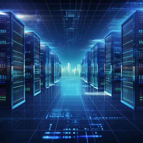 Premium Photo Data Server Center Background