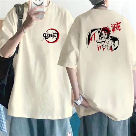 Demon Slayer Tanjiro Koshai Style Drop Shoulder Premium Eggshell White