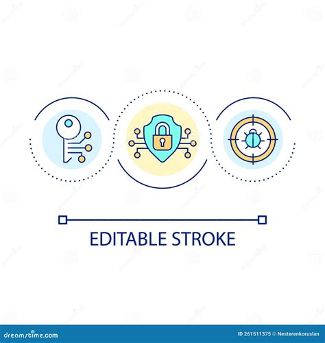 Computer Security Loop Concept Icon Stock Vector Illustration Of Data Concept 261511375