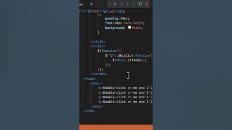 Jquery Double Click Event Shorts Programming Webdesign Webdevelopment Design Youtube