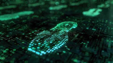 Cybersecurity Digital Footprints Made Of Binary Code Stock Image