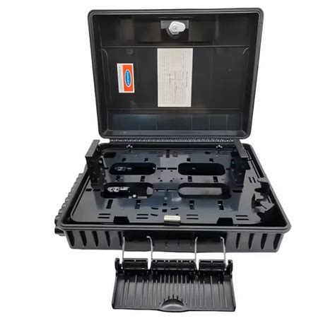 Outdoor Pole Mount Optical Fiber Termination Box 24 Fibers With Bracket And Keys 1x24 Lgx Box