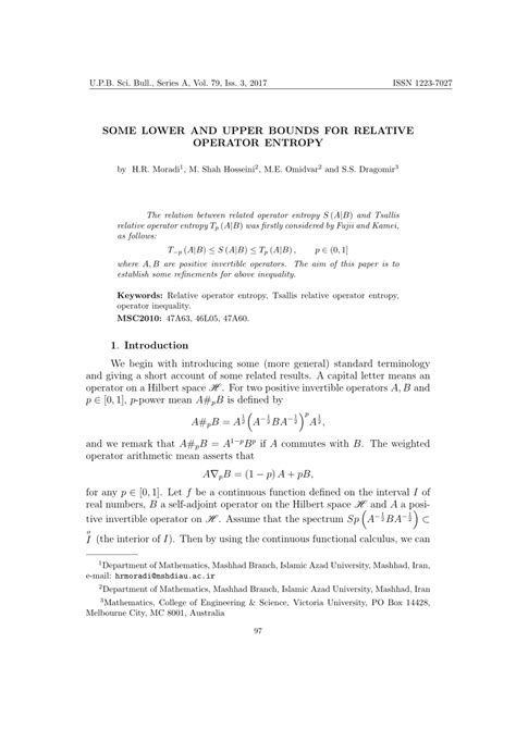 Pdf Some Lower And Upper Bounds For Relative Operator Entropy