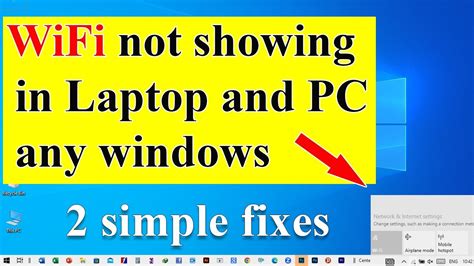 WiFi Not Showing In Laptop And PC Any Windows Simple Fixes YouTube
