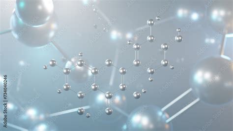 Quercetin Molecular Structure 3d Model Molecule Plant Flavonol Structural Chemical Formula