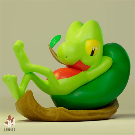 Stl File Pokemon Treecko Figure And Incense Holder 🐉・3d Printer Model To Download・cults