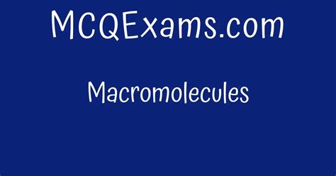 Macromolecules Solution