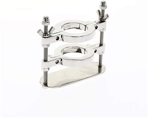 Jinqian Edelstahl Ballstretcher Hodenpresse Verstellbar Penis Ring
