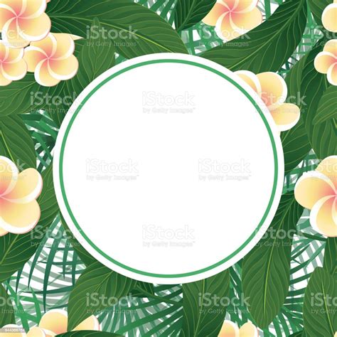 열 대 디자인 서식 파일 복사 공간 텍스트자연 꽃 잎 배경에서 원활한 패턴 개화기에 대한 스톡 벡터 아트 및 기타 이미지