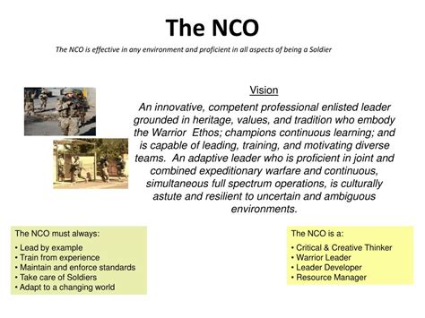 PPT The NCO PowerPoint Presentation ID