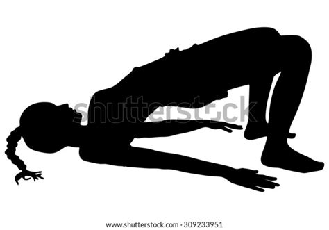 Beautiful Sporty Girl Doing Fitness Workout Stock Vector Royalty Free
