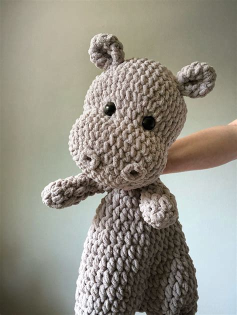 Extra Large Hippo Snuggler Extra Large Hippo Lovey Crochet Etsy