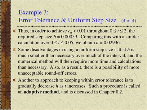 Ppt Ch Numerical Methods The Euler Or Tangent Line Method