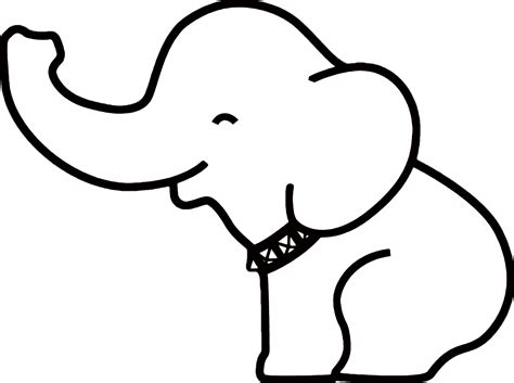 Elephant Outline Drawing Clipart Best