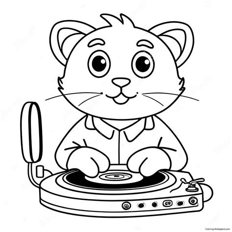 Dj Catnip Coloring Page 64223 50865