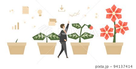 ビジネス 成長イメージのイラスト 男性のイラスト素材 94137414 PIXTA