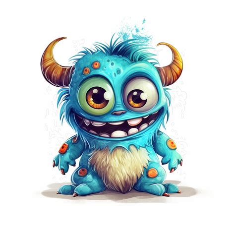 Premium Ai Image A Cartoon Monster With Glasses And A Bea Rda Cartoon