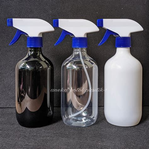 Jual Botol Semprot 500ml Tutup Spray Putih Biru Pet Tebal Botol