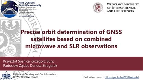Pdf Precise Orbit Determination Of Gnss Satellites Based On Combined Microwave And Slr