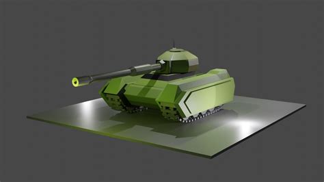 Tank For Test On Unity Or Blender Free Vr Ar Low Poly 3d Model Cgtrader