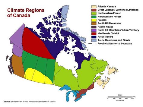 Climate Regions Of Canada Climate Zones North America Map Canada Map