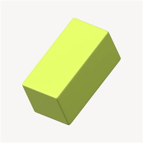3d Green Cuboid Clipart Geometric Premium Psd Rawpixel