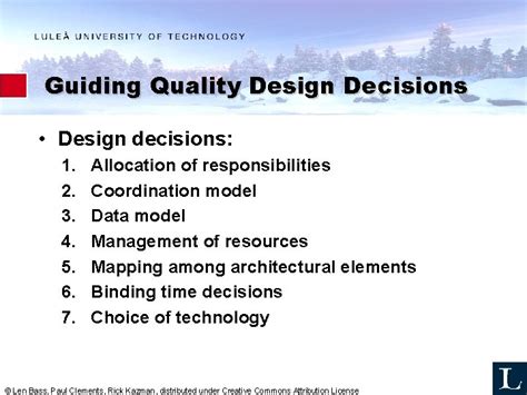 Software Engineering Lecture 4 Quality Attributes Outline Architecture