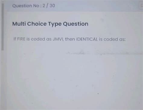 Question No Multi Choice Type Question Studyx