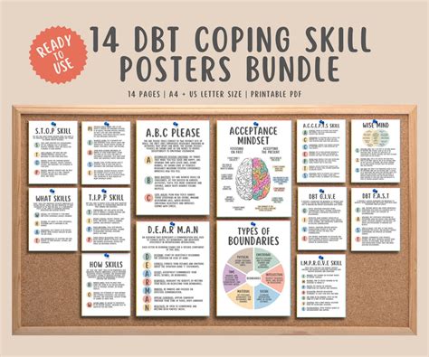 Dbt Coping Skill Posters Bundle 14 Posters Mindspace