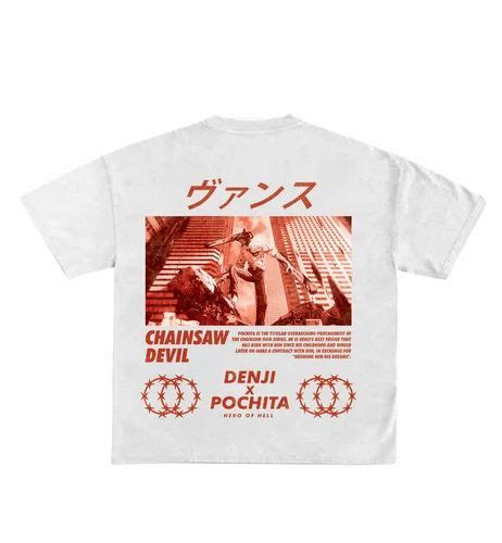 Denji X Pochita Oversize Tshirt at Rs Crew Neck T Shirt Crew Shirt रउड नक ट शरट