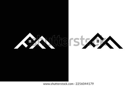 Initials Ff Logo Abstract Home Roof Stock Vector Royalty Free