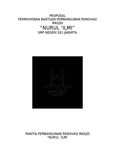Cover Proposal Masjid Pdf