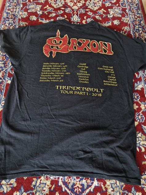 Saxon Thunderbolt 2018 Tour Shirt Tshirtslayer Tshirt And
