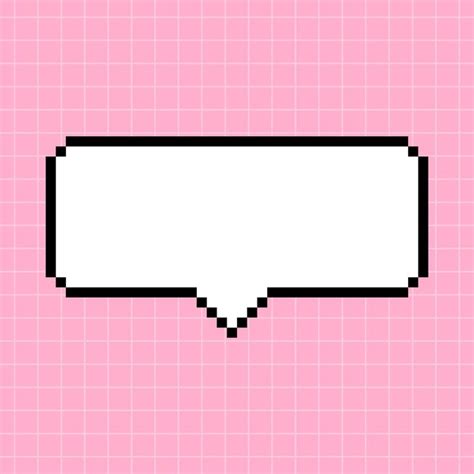 Premium Vector Cute Rectangular Frame In The Shape Of A Pixel Dialog Box On A Pink Checkered