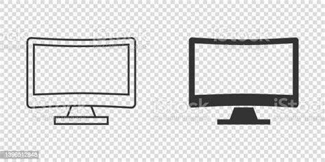 플랫 스타일의 개인용 컴퓨터 격리된 배경의 데스크톱 Pc 벡터 그림입니다 디스플레이 사인 비즈니스 개념을 모니터링합니다 0명에 대한 스톡 벡터 아트 및 기타 이미지 Istock