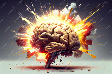Premium Photo Creativity Concept With A Brain Exploding With Ideas