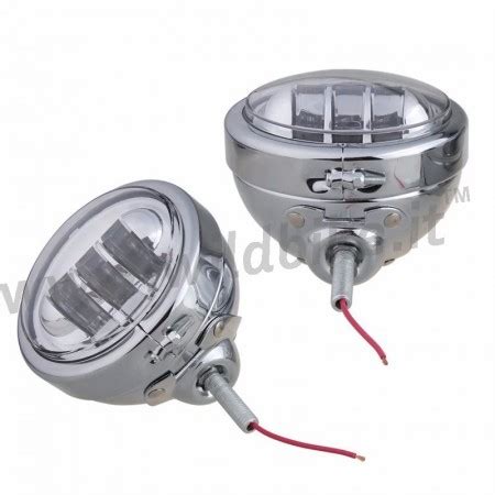 PHARE AUXILIAIRE EU APPROUVEE LED 4 5 120 MM CHROMEE POUR MOTO ET