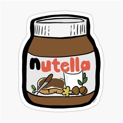 Nutella Jar Sticker For Sale By Lojains Redbubble