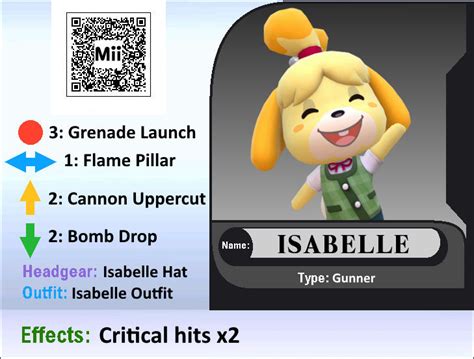 Smash Isabelle Mii Qr Code By Apocalypsewii On Deviantart