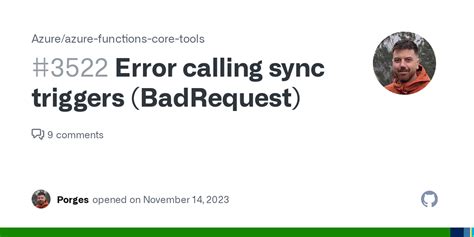 Error Calling Sync Triggers Badrequest · Issue 3522 · Azureazure