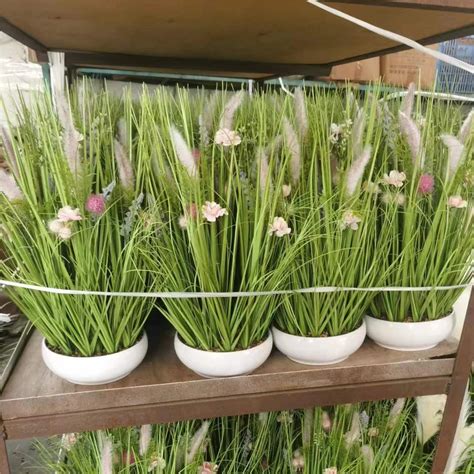 Oem Factory Artificial Decorative Plants Artificial Decorative Grass