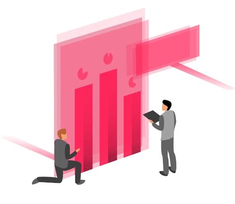 Premium Vector 3d Isometric Illustration For Business Isometry The Team Analyzes The Data